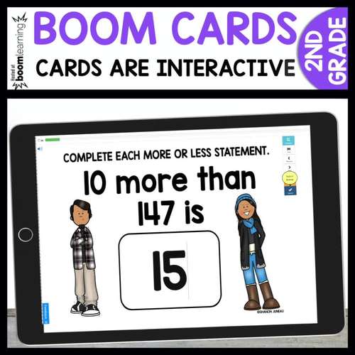 10 More 10 Less 100 More 100 Less Boom Cards | TPT