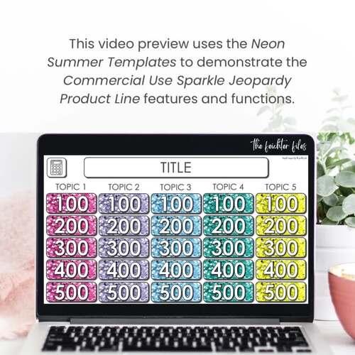 Editable Jeopardy Template Google Slides for Commercial Use | Sparkle ...