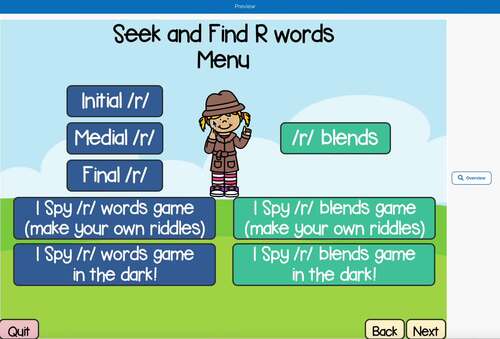 Seek and Find R and R Blends Boom Cards™ Speech Therapy I Spy ...