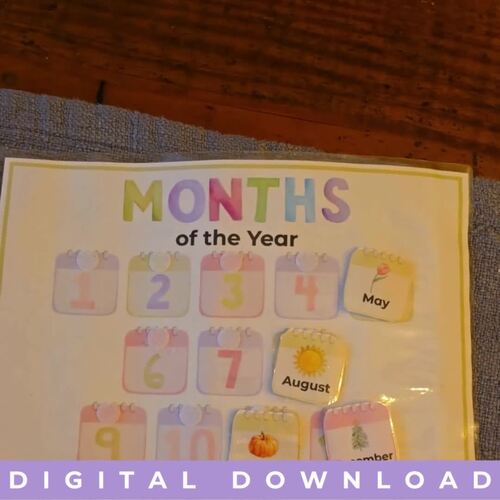 Months of the Year Printable | Matching Game | Memory Game | Homeschool ...