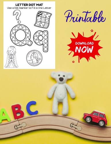 Learn Letter Q Dot Marker Toddler Worksheet Upper Lowercase Alphabet ...