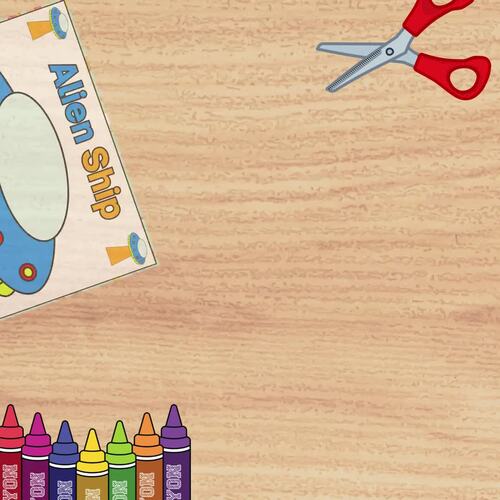 Alien Ship Name Craft Template-Outer Space Bulletin Board Craft-Cut ...