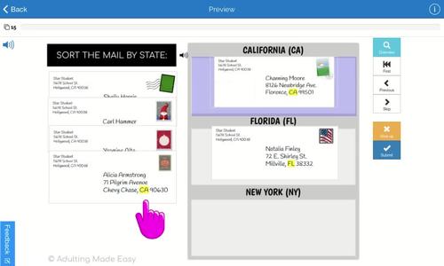 Sorting Mail Drag & Drop Boom Cards by Adulting Made Easy aka SpedAdulting