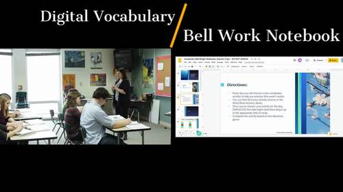 Vocabulary Bell Ringer Digital Interactive Notebook {Grades 7-12}