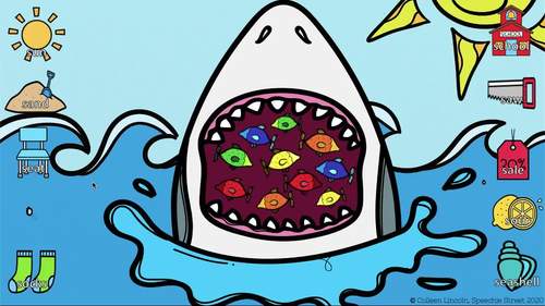 Shark Chomp S Sounds: No Print Interactive Activity for Speech Teletherapy