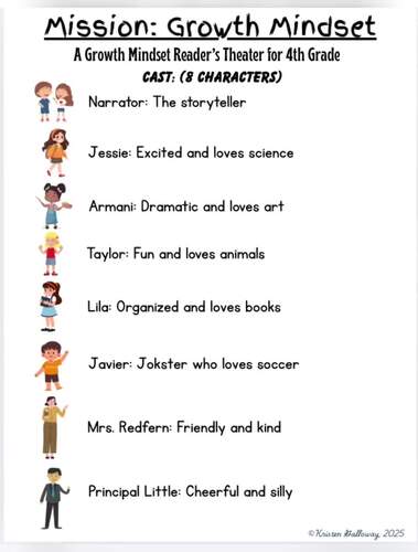 Mission: Growth Mindset A 4th Grade Growth Mindset Readers Theater ...