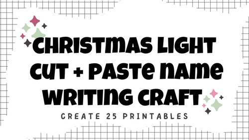 Christmas Light Craft for Preschool and Kindergarten by Create 25 ...