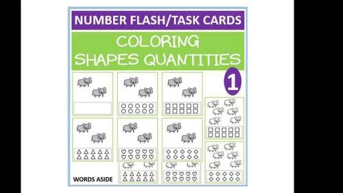Count Shapes Color TASK CARDS CENTER by Words Aside | TPT