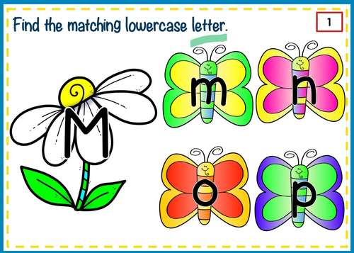 Butterfly Upper & Lowercase Letters & Sounds Match BOOM & Task Cards