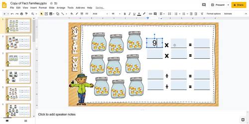 Multiplication and Division Fact Families Google Slides and Print Task ...