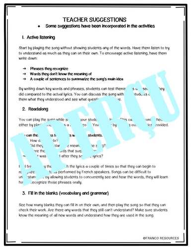 French music activities | Musique française | francophone vol. 2