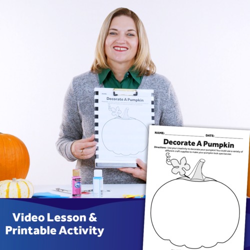 Decorate A Pumpkin - Video Lesson & Activity Download by DASH Upward