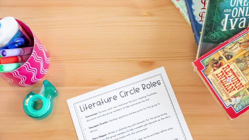 Reading Literature Circle Book Club - Group Roles, Journal, Rubric, Project