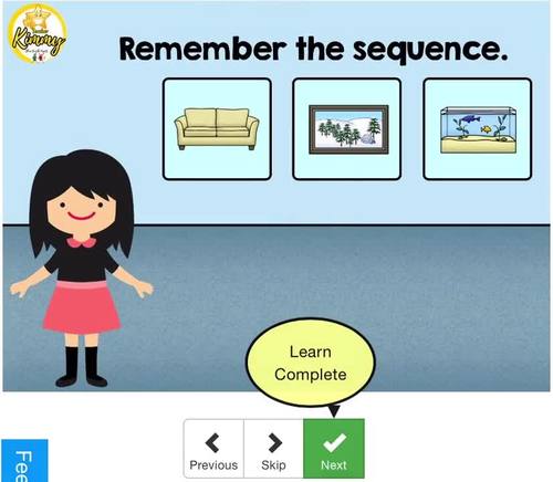 Living Room Picture Sequencing | Visual Memory by Teacher Kimmy | TPT