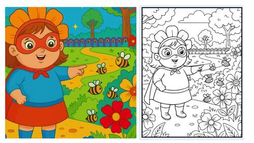 Superhero Kids Coloring Book – 33 Fun Pages with Cute Chubby Heroes for ...