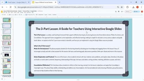 Grade 4 - Time and Place - Google Lesson Slides - Alberta NEW Social ...