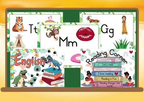 Dinosaurs theme English posters by Gizelle Geyer | TPT