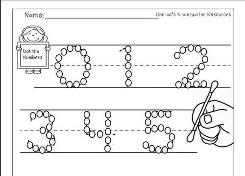 Kindergarten Q-Tip Painting Numbers 0-20 | Fine Motor & Math Centers