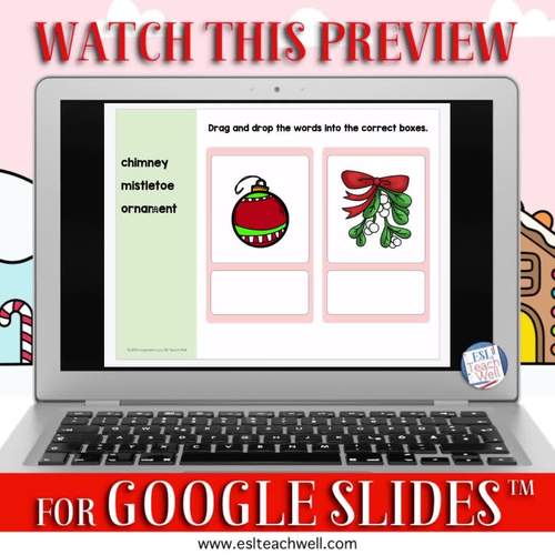 Christmas Vocabulary Activity for Google Slides™ Distance Learning Activity