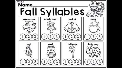 Fall / Scarecrow Themed NO PREP Kindergarten Language Arts Pack - CCSS ...