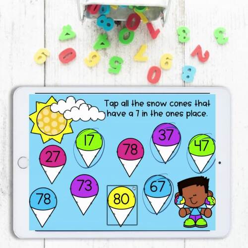 Identifying Tens and Ones With Place Value | Boom Cards™ | TPT