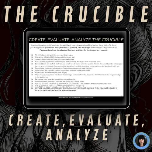 THE CRUCIBLE | THE CRUCIBLE GOOGLE SLIDES ASSIGNMENT by Linda Jennifer