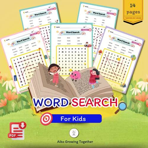 Bright Words Word Search | Everyday Vocabulary for Grades 1–4 | TPT