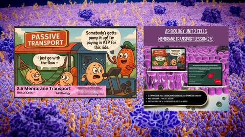 AP Biology UNIT 2 Cells 2.5 Membrane Transport Lesson Guide | TPT