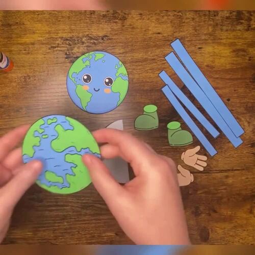 3D Earth Day Craft by Mrs. T Crafty Classroom | TPT
