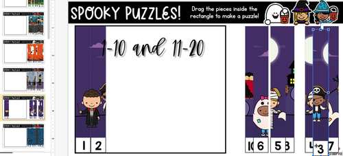 Spooky Digital Puzzles 1-10 & 11-20 | Distance Learning Number Sense