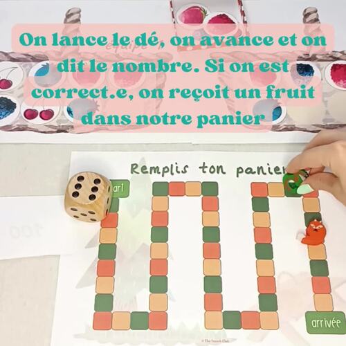 FRENCH Numbers Board Game : Les nombres 1-100 et 100+ : Jeu de société