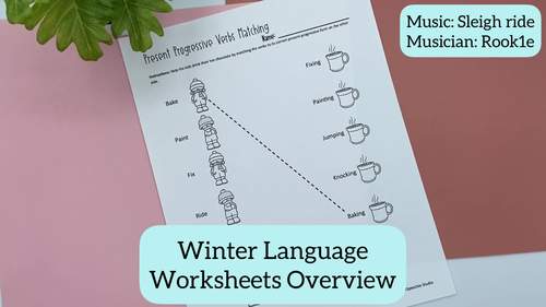 No Prep Winter Language Worksheets and Activities for Speech Therapy