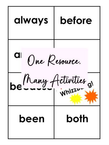 Editable Sight Word Games High Frequency Spelling Any List of Words