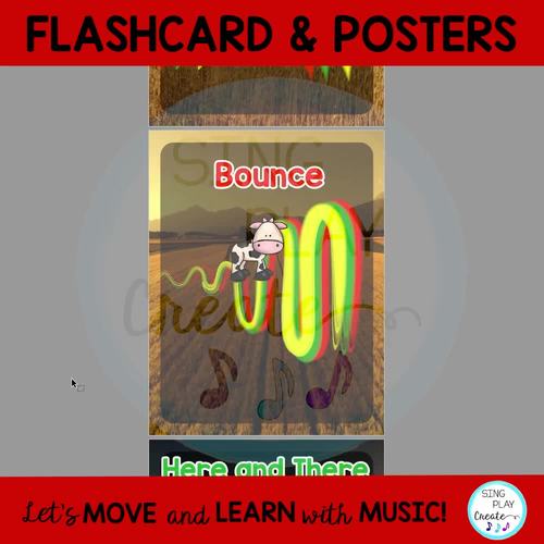 Farm Animal Scarf Movement Action Posters, Cards, Activities and Games