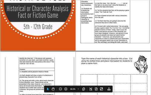 Geography & Social Studies Comprehension Game: Fact or Fiction? | TPT