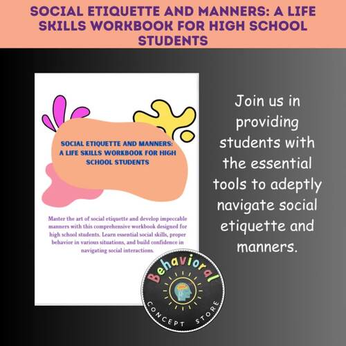Social Etiquette and Manners: A Life Skills Workbook for High School ...