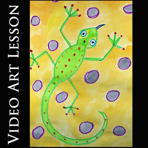 EASY GECKO LIZARD Drawing & Painting Project | Step-By-Step Video Art ...