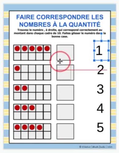 MATCHING NUMBERS TO QUANTITY: DIGITAL FRENCH LESSON by Moodle Doodles ...