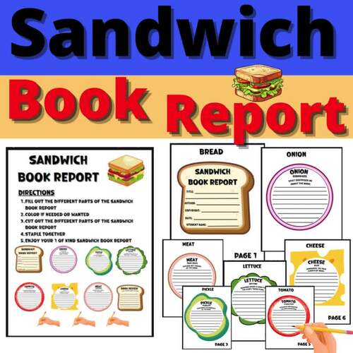 Sandwich Book Report Activity English Writing Bulletin Board Decor Set ...