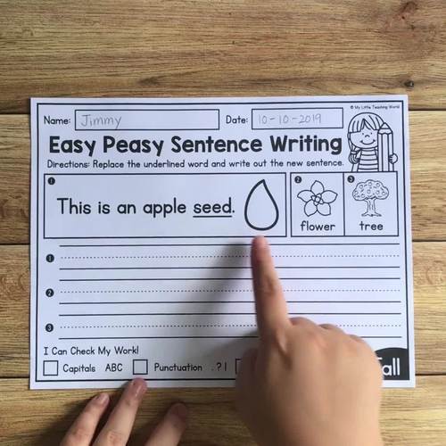 Predictable Sentence Writing Bundle | Seasonal Themed | TPT