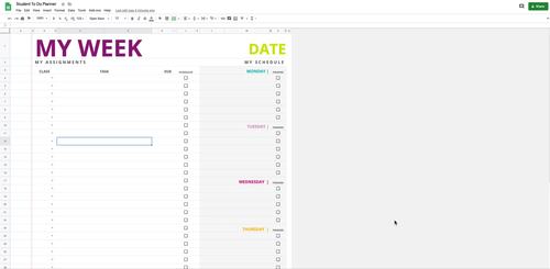 Student & Teacher Academic To Do Planner | Google Drive, Google Sheets ...