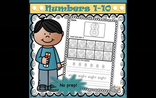 Trace and Write Numbers 1-10 | Number Sense Worksheets | Distance Learning