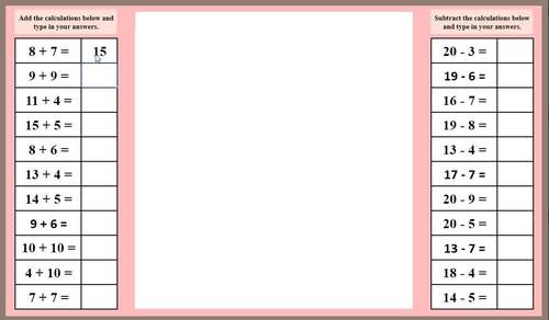 Digital Pixel Art NO PREP - Bunny Addition and Subtraction to 20 Google ...