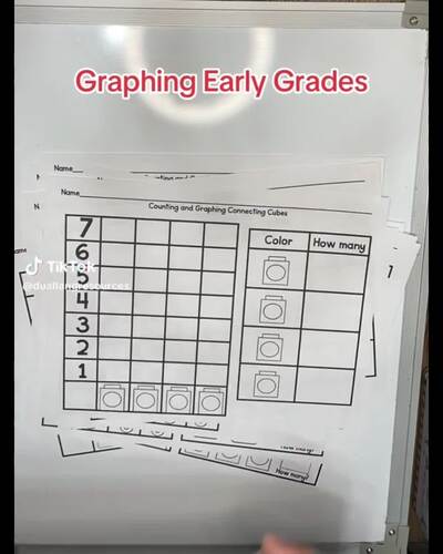 Graphing Prek and Kinder Early Grades Spanish & English | TPT