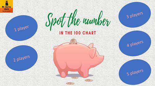 Spot the number in the hundred chart (numbers 1 to 1000) by Ms Garcia Store