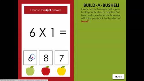 Multiplication Facts Build-A-Bushel of Apples BUNDLE for Google Classroom™