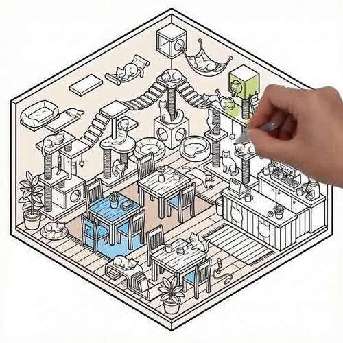 Isometric Interior Design Coloring Pages | 50 Printable Rooms | Art ...