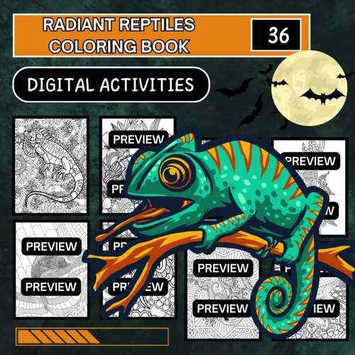 Radiant Reptiles Coloring Book – Discover the Vibrant World of Reptiles