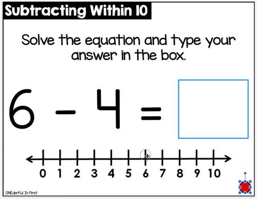 Subtraction Within 10 for Google Slides | Distance Learning | TpT