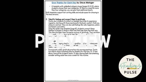 DEEP READING Lesson Plans - being thankful, expressing gratitude ...